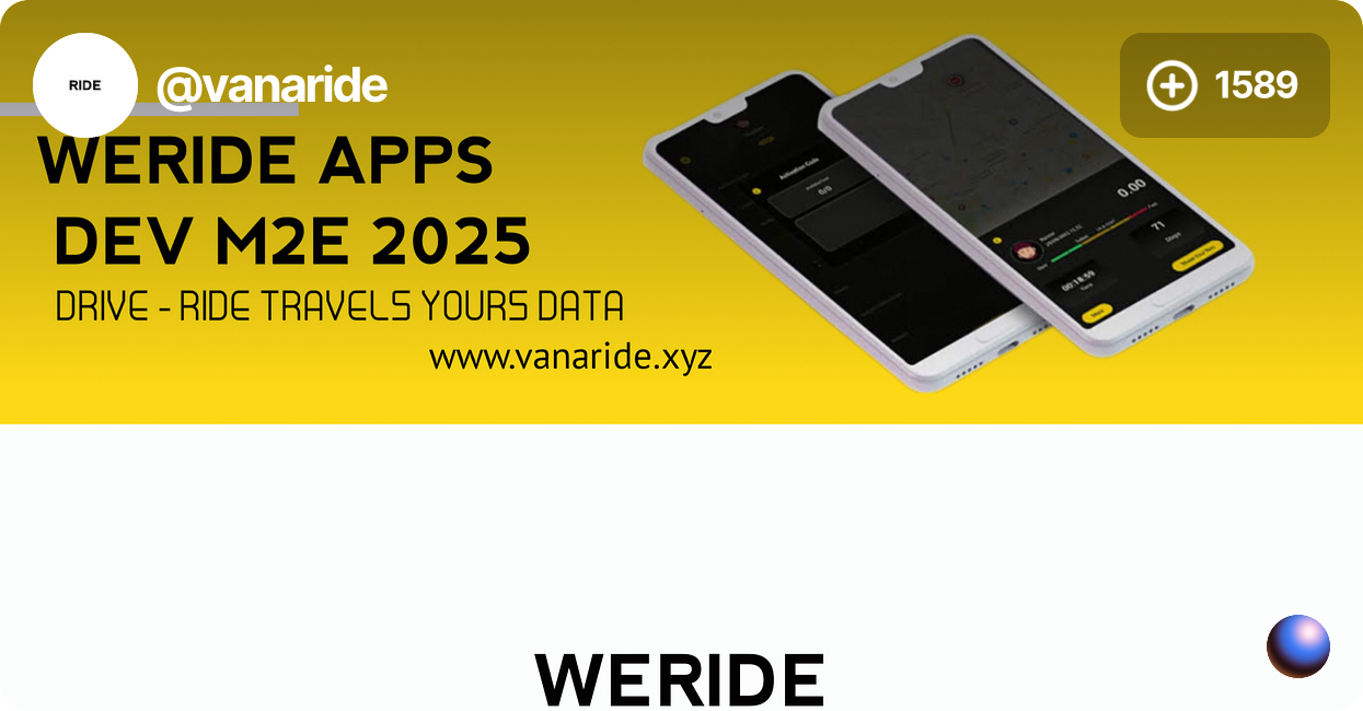 WERIDE APPS DEV M2E 2025
