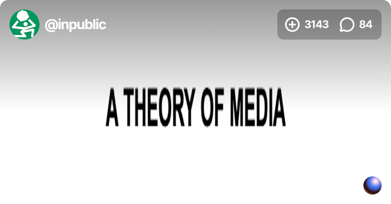 A THEORY OF MEDIA