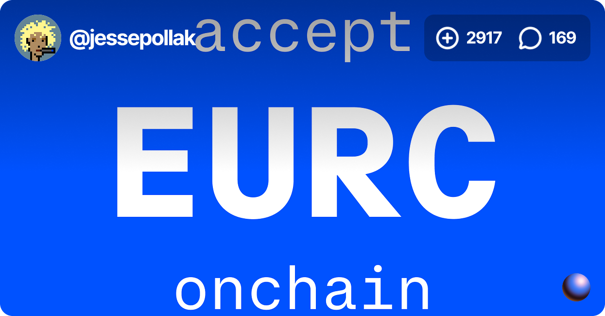 Accept EURC onchain