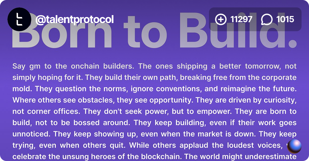 Born to Build
