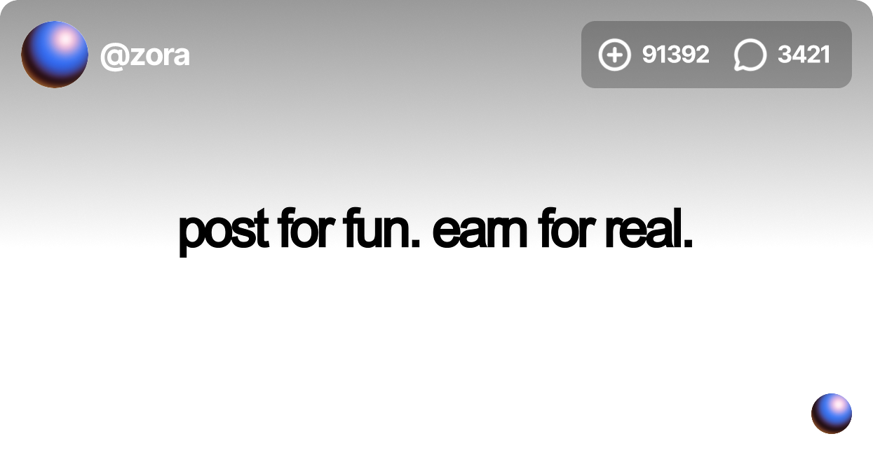 post for fun. earn for real.